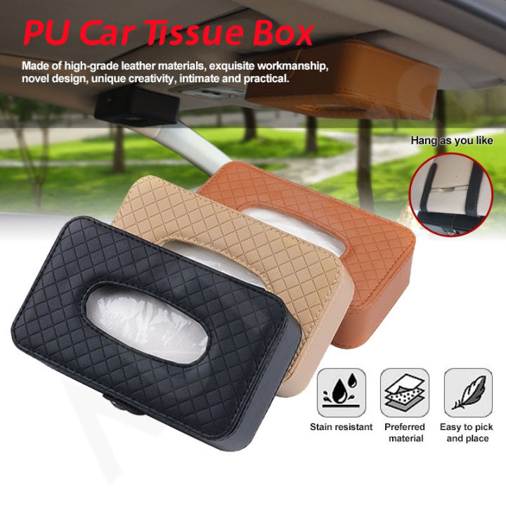 AUTOFun Kotak Tisu Mobil Car Tissue Box With Sun Visor Clip Napkin ...