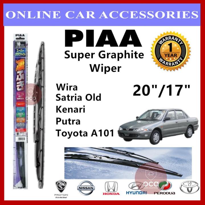 PIAA Super Graphite Wiper Blade 20 /17 Proton Wira/ Satria Old/ Kenari/ Putra/ Toyota AE101 | Lazada
