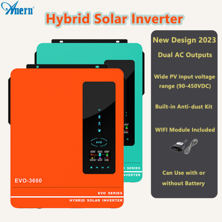 Anern 3.6KW/4.2KW/6.2KW Hybrid Solar Inverter 220-240VAC 24V 48V Hybrid Inverter Off Grid/On ...