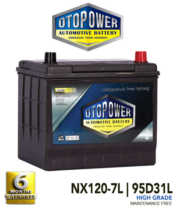 Otopower NX120-7L 95D31L Maintenance Free Car Battery Suitable For ...