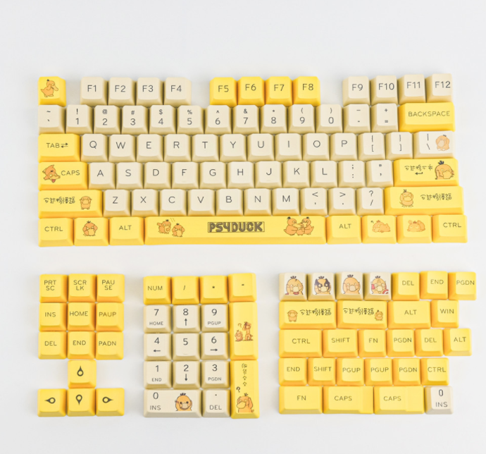 Cartoons Duck Keycaps PBT Keycap Mechanical Keyboard XDA Profile Key ...