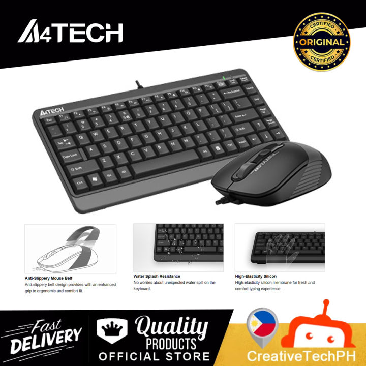A4TECH F1110 Compact Desktop Set Wired Keyboard and Mouse Combo (Original) | Lazada PH