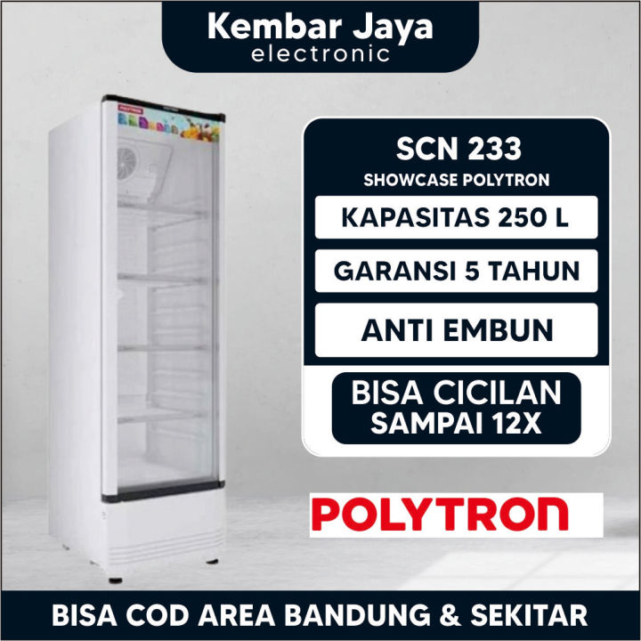 showcase Polytron SCN 230/233 L showcase pendingin 4 rak white lemari ...