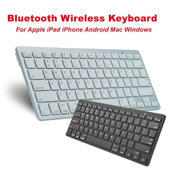 Ultra-Slim Wireless Bluetooth Keyboard Rechargeable iPad Mini Air Pro ...