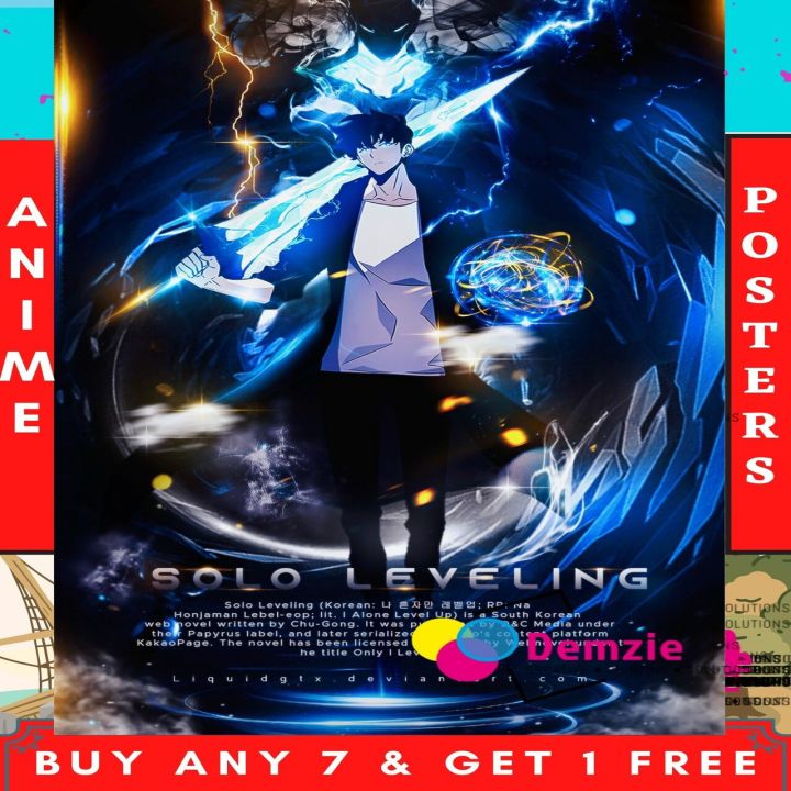 Solo Levelling : A4 Anime Poster - HD Prints | Normal, Sticker ...