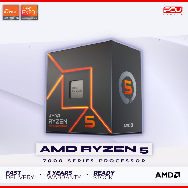 # PCU LEGACY # AMD RYZEN 5 7500F 7600 7600X / AM5 PROCESSOR / 3Y ...