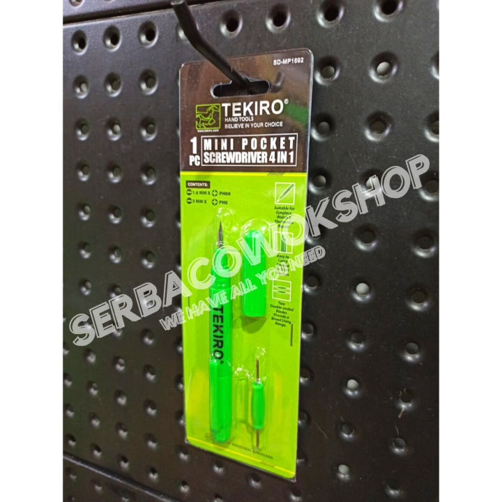 Tekiro Mini Pocket Screwdriver 4 In 1 Obeng Set Tipe Pen Termurah ...