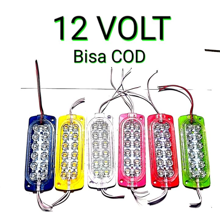 BISA COD Lampu LED Ultrasonic 12 Mata 12 VOLT LAMPU KOLONG MOTOR MOBIL ...