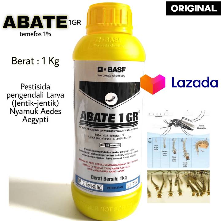 ABATE 1 KG Berat 1 Kilogram Abate 1 GR Pembasmi Jentik Jentik Nyamuk ...