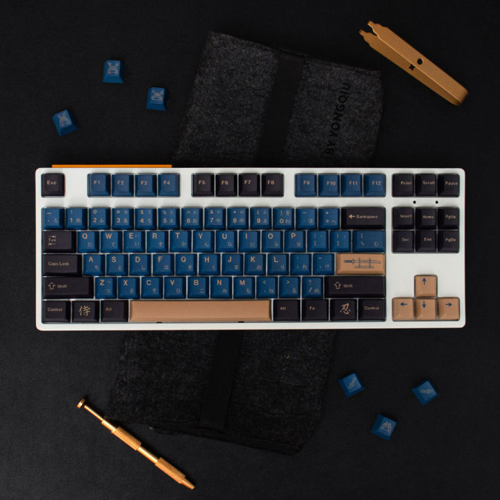 【Keycap Only】GMK Blue Red Samurai keycaps Cherry Profile PBT Five-sided ...