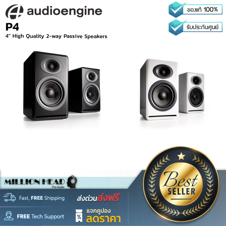 Audioengine : P4 by Millionhead (ลำโพง Passive Bookshelf ตัวตู้ไม่เล็กไม่ใหญ่มาก ขนาดกำลังพอดี ...