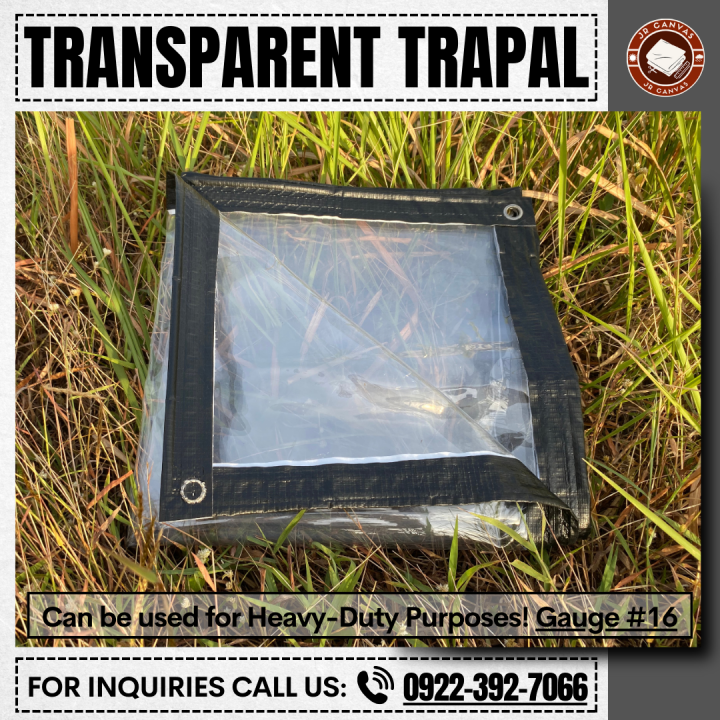4x3ft GAUGE NO. 16 TRANSPARENT 100% CLEAR TRAPAL HEAVY DUTY CLEAR ...