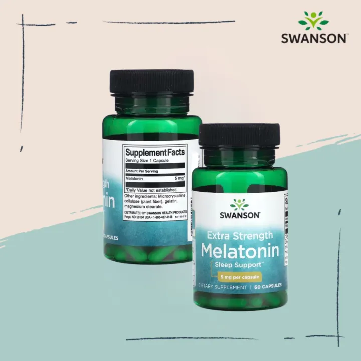 SwansonPH | Swanson, Extra Strength Melatonin, 5 mg, 60 Capsules ...