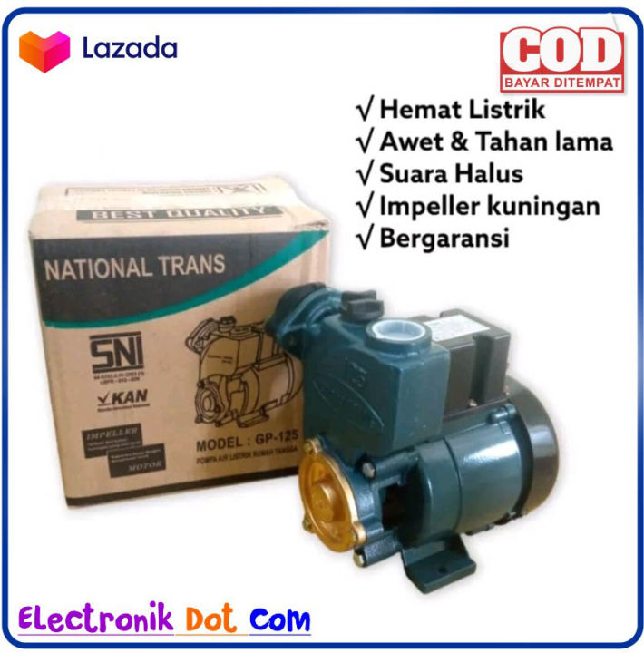 POMPA AIR NASIONAL GP 125 Pompa Air Listrik GARANSI RESMI 1TH | Lazada ...