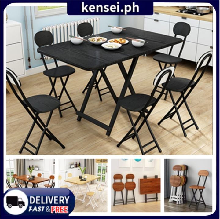 Folding Half Table with Foldable Steel Legs table desk Dining/Computer ...