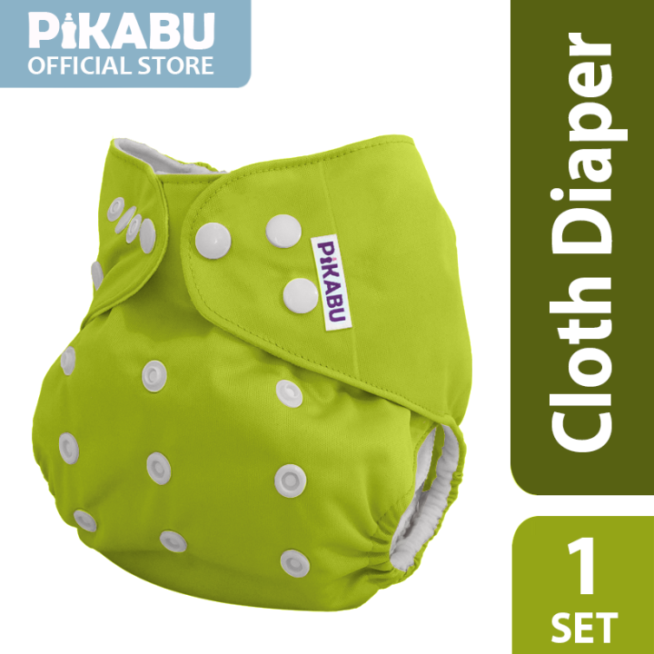 Pikabu Cloth Diaper with FREE Insert - Fresh Green [1 Set] | Lazada PH