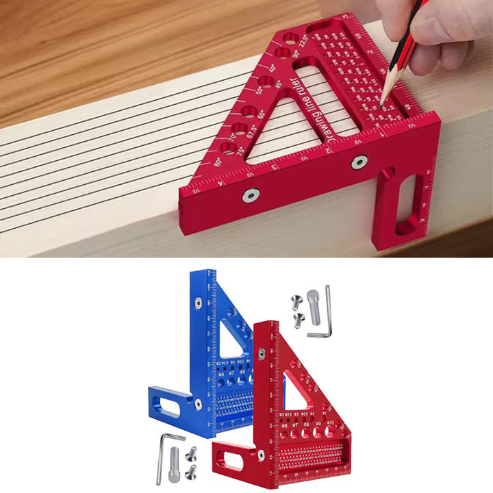 Johor Woodworking Square Protractor Multi-Angle Measuring Ruler ...