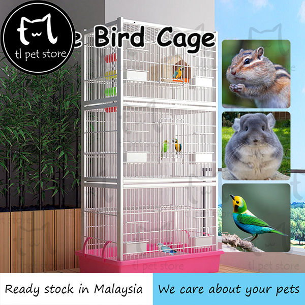 Large Bird Cage Chipmunks Chinchilla Cage Metal Steel Small Animals ...