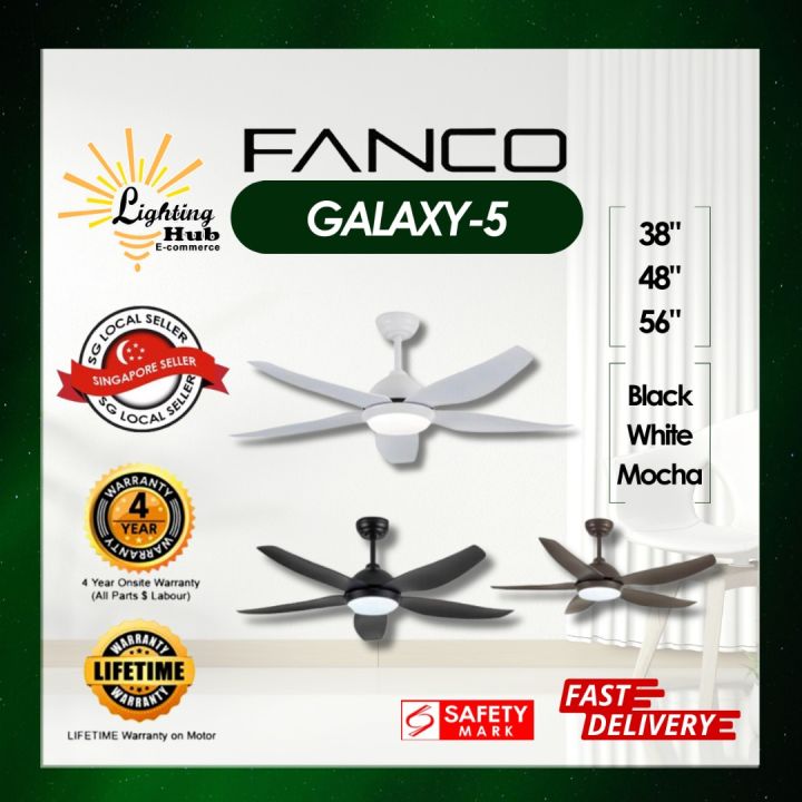 Fanco Galaxy-5 Ceiling Fan With LED Light / DC Motor (4 Years Warranty ...