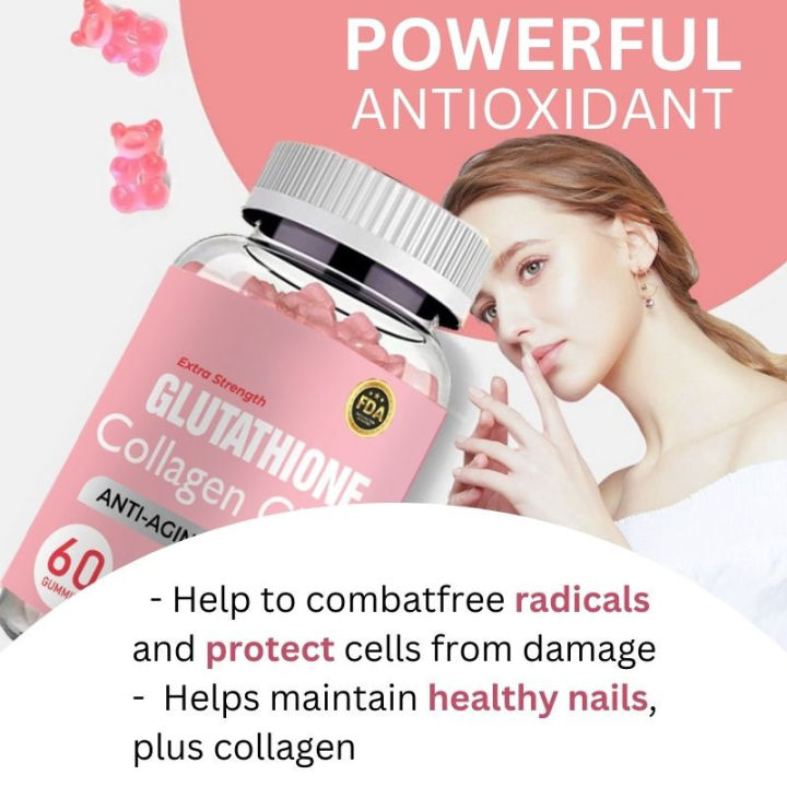 Glutathione + Collagen Glow Skin Whitening Capsules Effective for ...