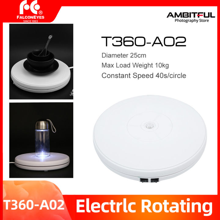 Falconeyes 10inch 25cm T360-A02 360 Degree Electric Rotating Turntable ...