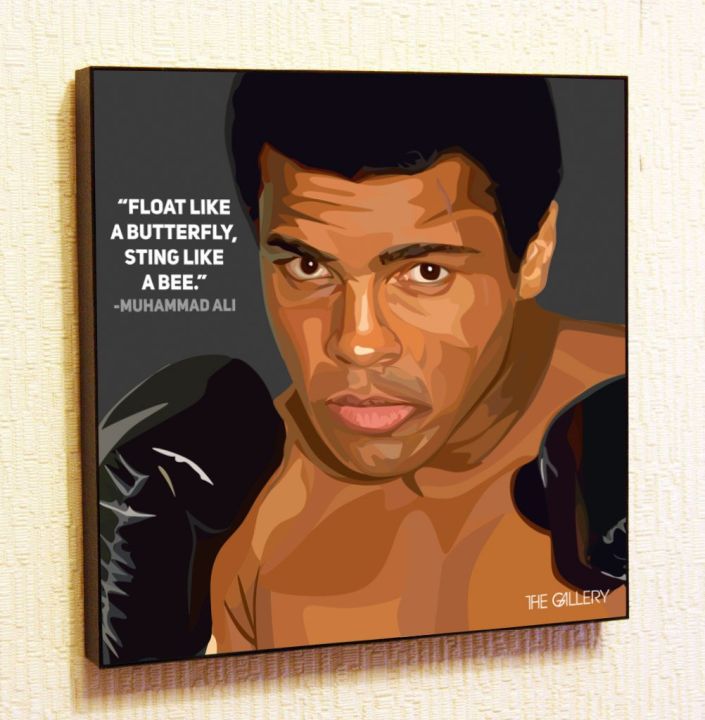 Canvas Painting Muhammad Ali boxing Motivational Quotes Wall Decals Pop ...