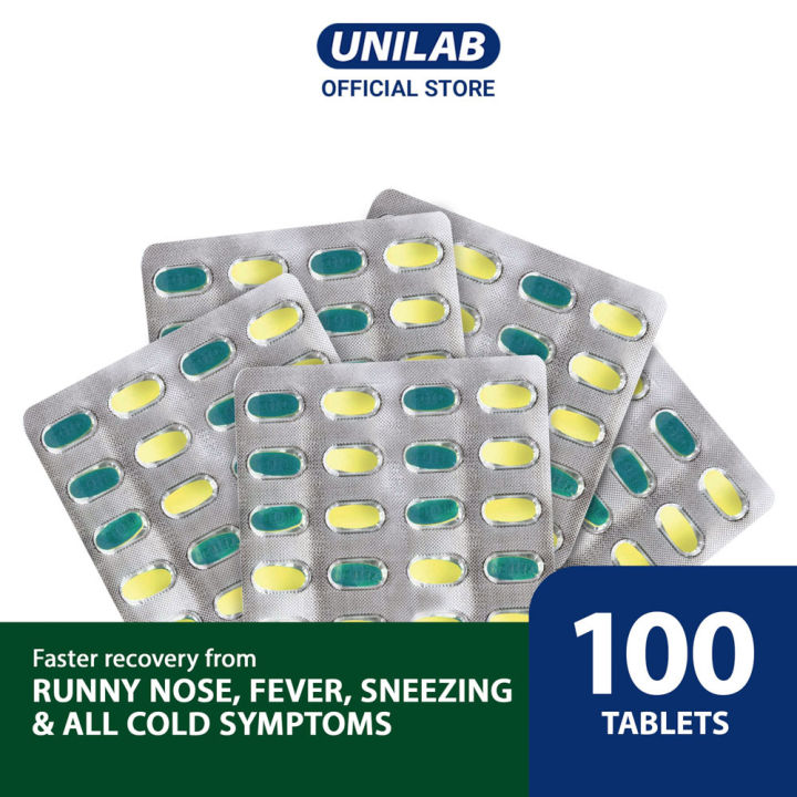 Unilab Neozep Z+ 100 Tablets - For faster recovery from Runny Nose ...