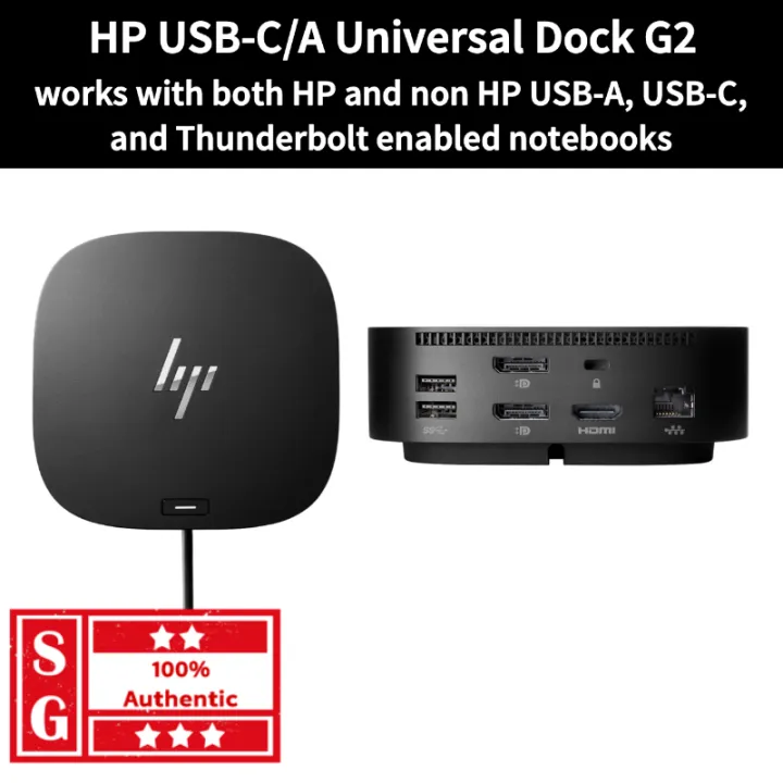 HP USB-C/A Universal Dock G2 5TW13AA Dual Display Hub Docking Hub ...