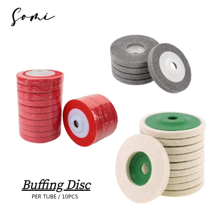 (Per Tube/10pcs) Buffing Disc/ Buffing Wheel Gray &White &Red&Cotton ...