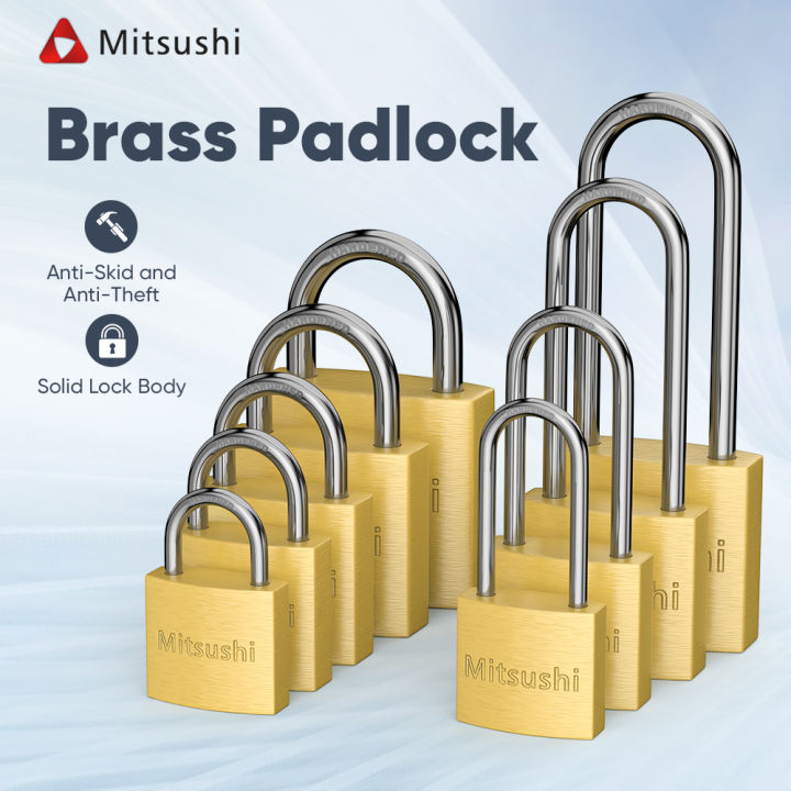 Mitsushi 50mm Thick Iron Padlock with 2 Iron Keys Heavy-duty Security ...