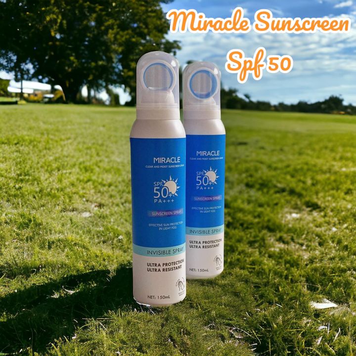 Miracle Sunscreen with SPF 50 PA+++ (Invisible Spray) 150mL | Lazada PH