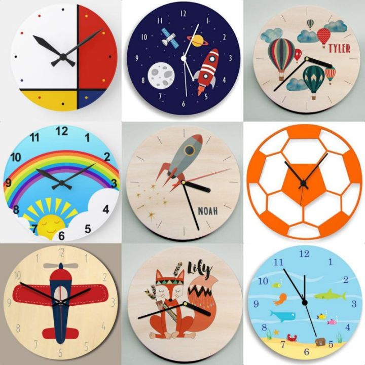 Jam Dinding Anak Custom Model Kartun Lucu Unik Minimalis | Lazada Indonesia