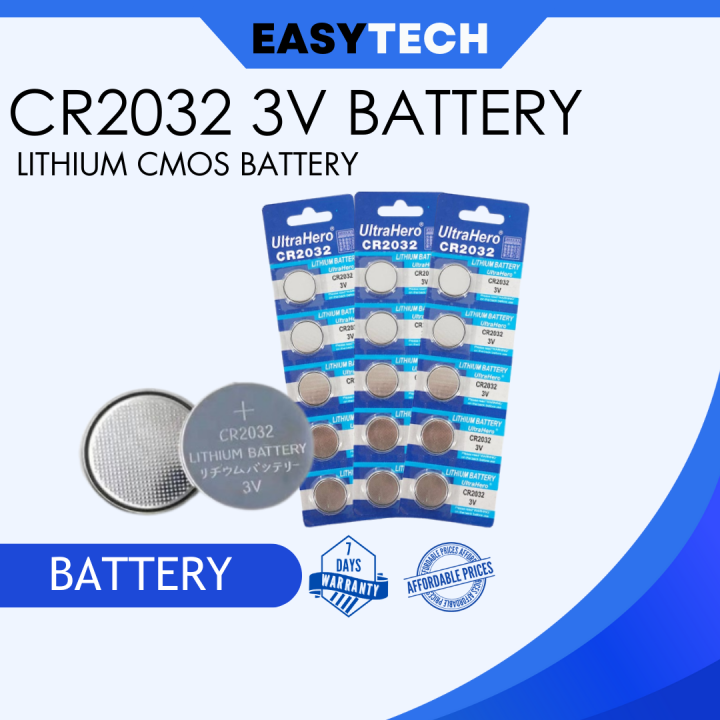 EASYTECH | CMOS 2032 Lithium Battery 3V for PC | Lazada PH