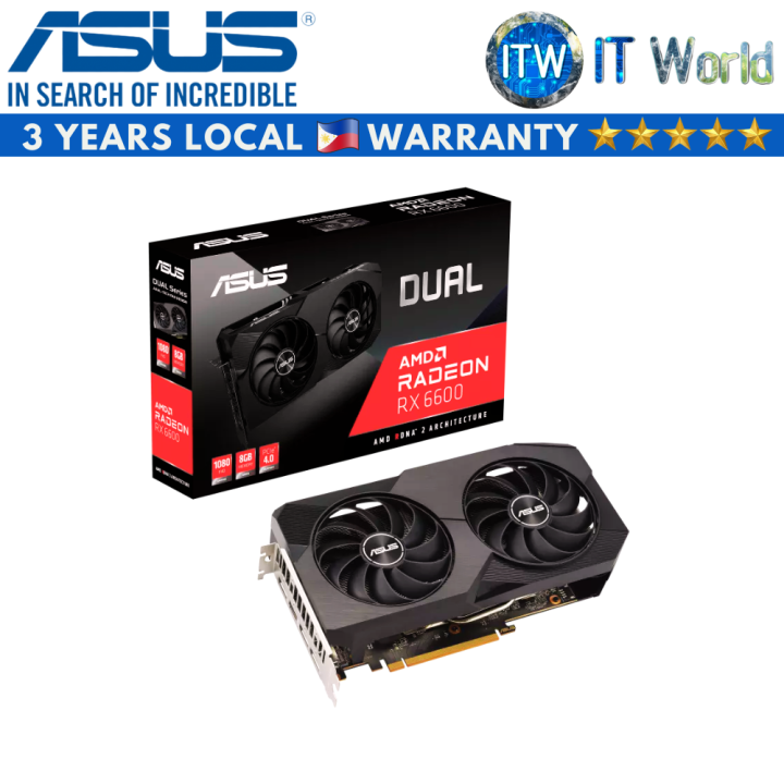 ASUS Dual Radeon RX 6600 V2 8GB GDDR6 Graphic Card (DUAL-RX6600-8G-V2 ...