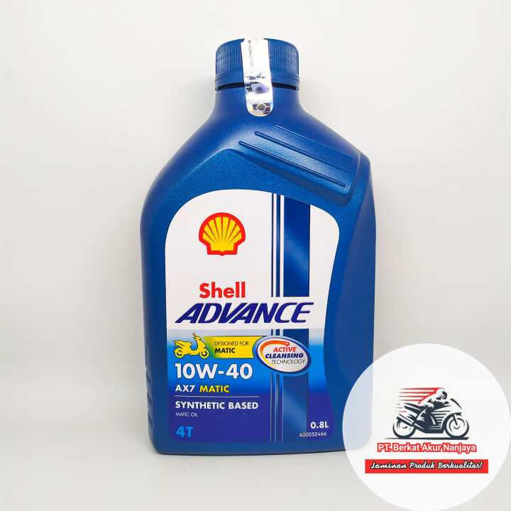 Oli Shell Advance AX7 Scooter / Matic 10W40 - 0.8 Liter | Lazada Indonesia