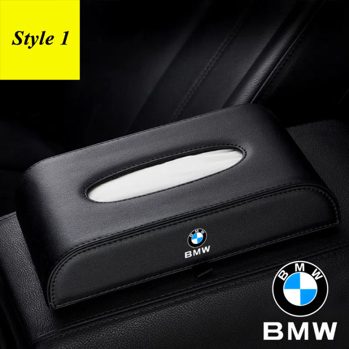 Car high-grade leather tissue box suitable for BMW 5 Series 3 Series 1 ...