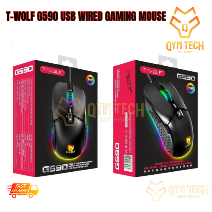 T-Wolf G590 RGB Wired Gaming Mouse | Lazada
