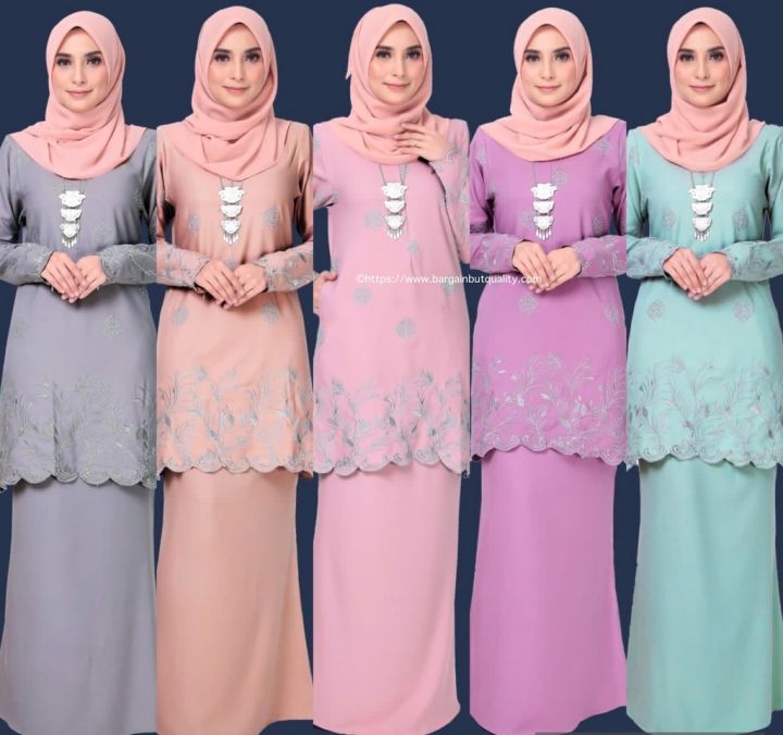 Sufi the 608th Ready stock Premium Korean Moss Crepe Silver Sulam ...