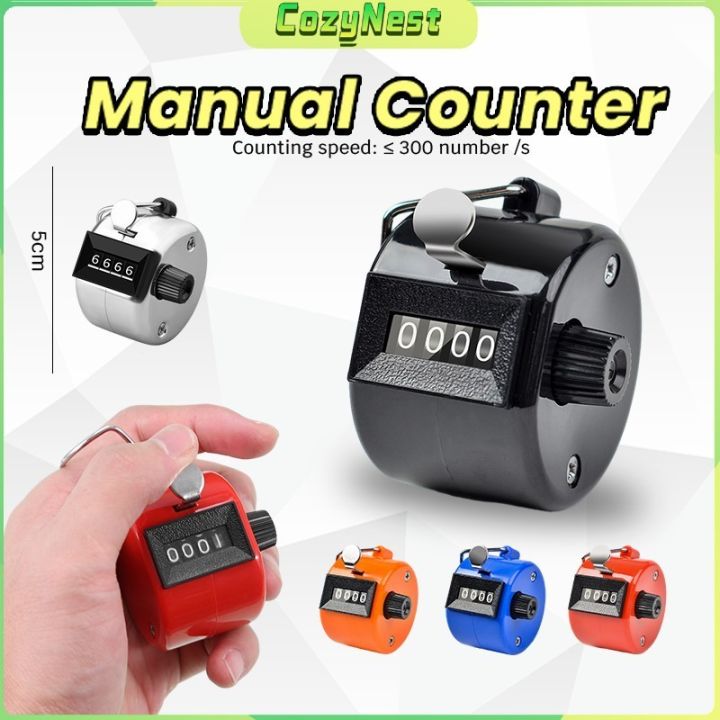 C.N. Mini Digital Hand Tally Counter 4 Digit Number Colorful Counting ...