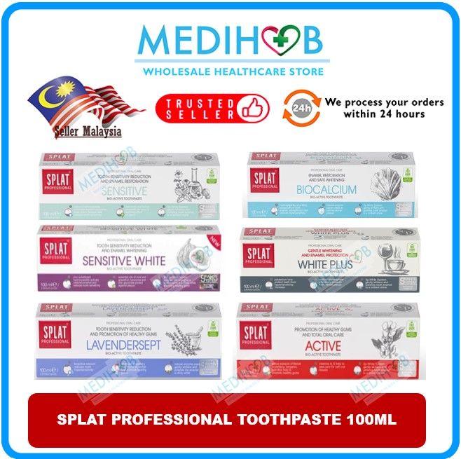 SPLAT PROFESSIONAL TOOTHPASTE 100ML [SENSITIVE / SENSITIVE WHITE ...