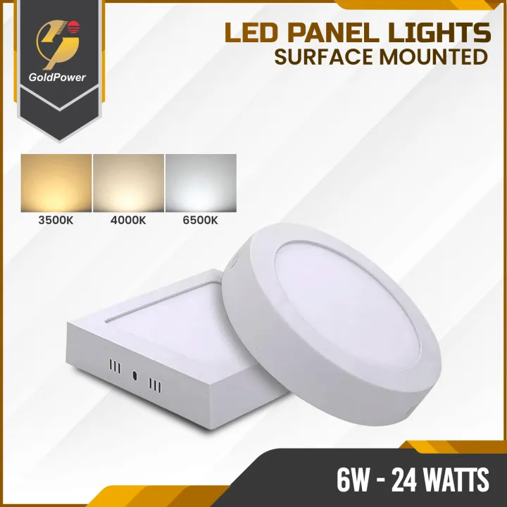LED Surface Mounted Panel Lights 6w, 12w, 18w, 24w / Round / Square ...