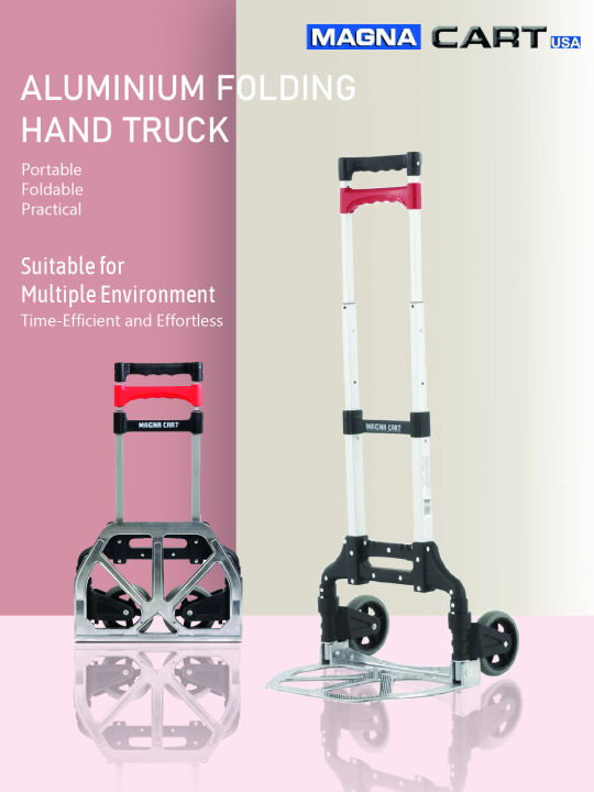 [Buy 1 Get 1 Free] Magna Cart 68kg Aluminum Folding Hand Truck MCX-SB c/w Shopping Bag, Model ...