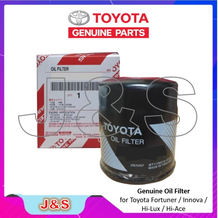 TOYOTA Genuine Parts Oil Filter for Toyota Fortuner / Innova / Hi-Lux ...