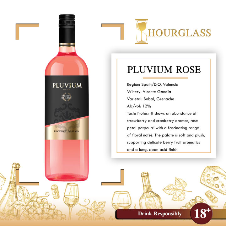 Pluvium Rose Wine 750ml | Premium Seleccion | Valencia, Spain | Rose ...