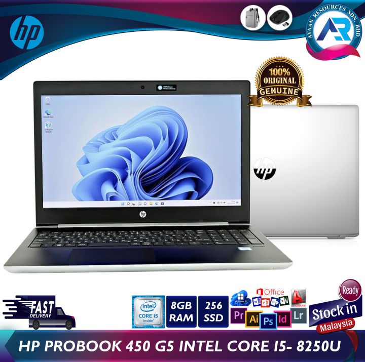 HP PROBOOK 450 G5 INTEL CORE I5- 8250U (8TH GENERATION), 8GB RAM, 256GB ...