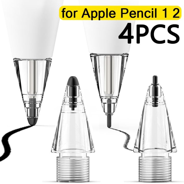 Transparent Pencil Nibs for Apple Pencil 1st 2nd Soft Needle Stylus Pen ...