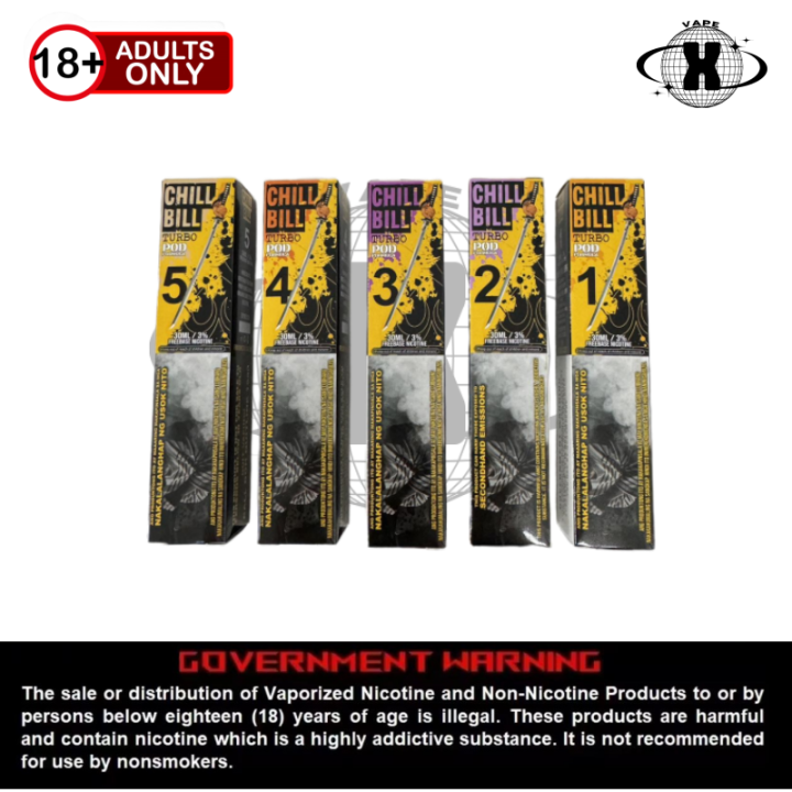 Chill Bill 30ml Pods Formula Number Coded E-Liquids | Lazada PH