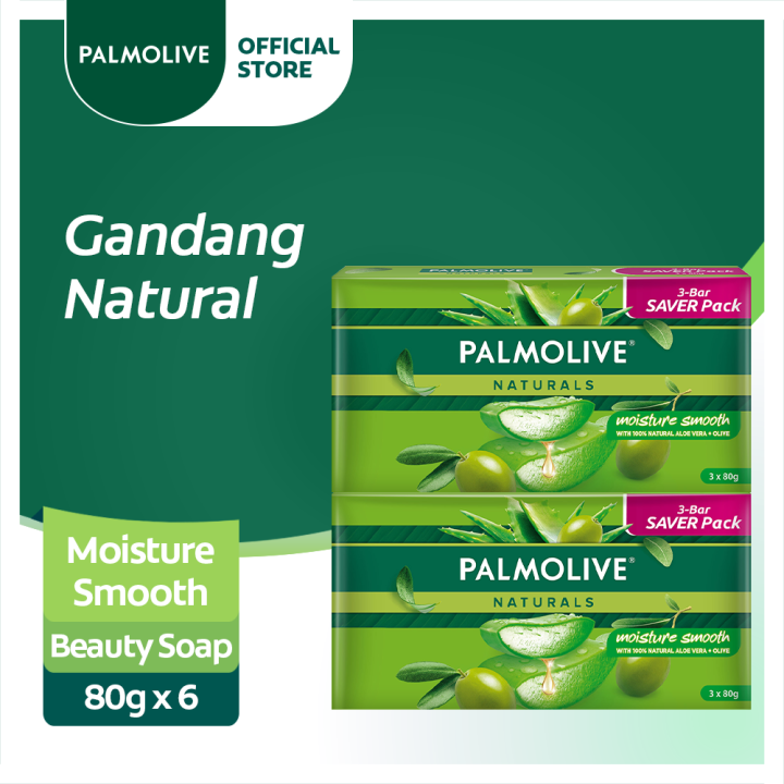 Palmolive Naturals Moisture Smooth Bar Soap - with Aloe Vera & Olive ...