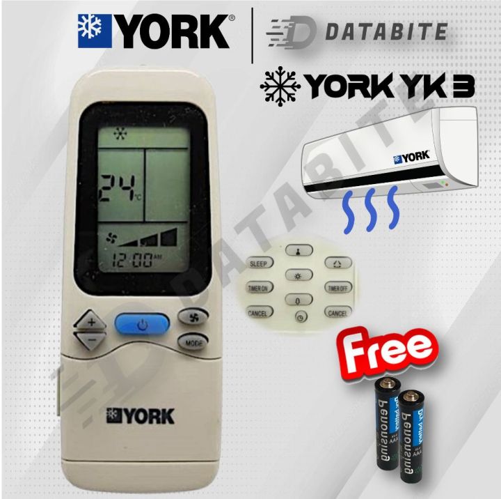 York YK03 Air Conditioner Remote Control York YK-03 Air Conditioner Remote Controller ...