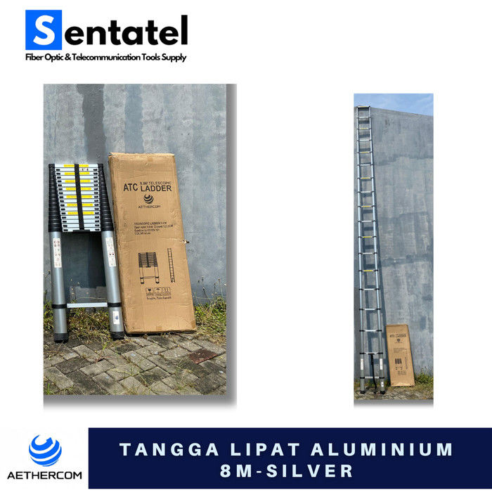 TANGGA LIPAT SINGLE TELESKOPIK ALUMINIUM 8 METER ATC TANGGA LIPAT ...